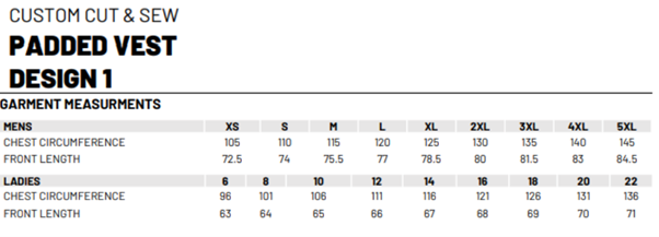 Mens Padded Vest - ISC – Coolamon Hoppers